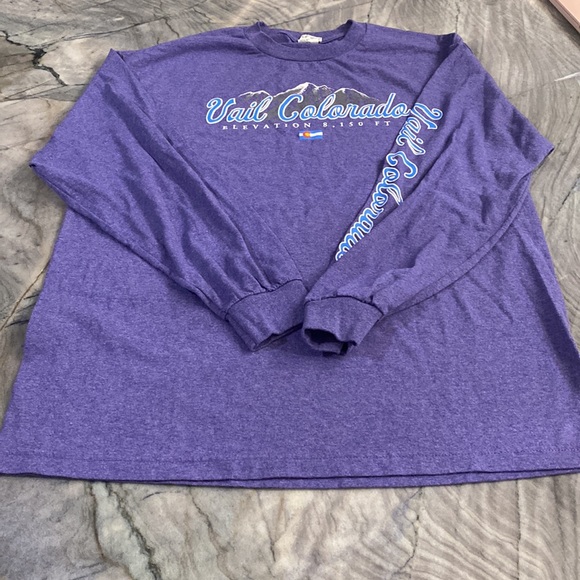 Tops | Vail Colorado Elevation Purple Vail Tourist Merch Longsleeve ...